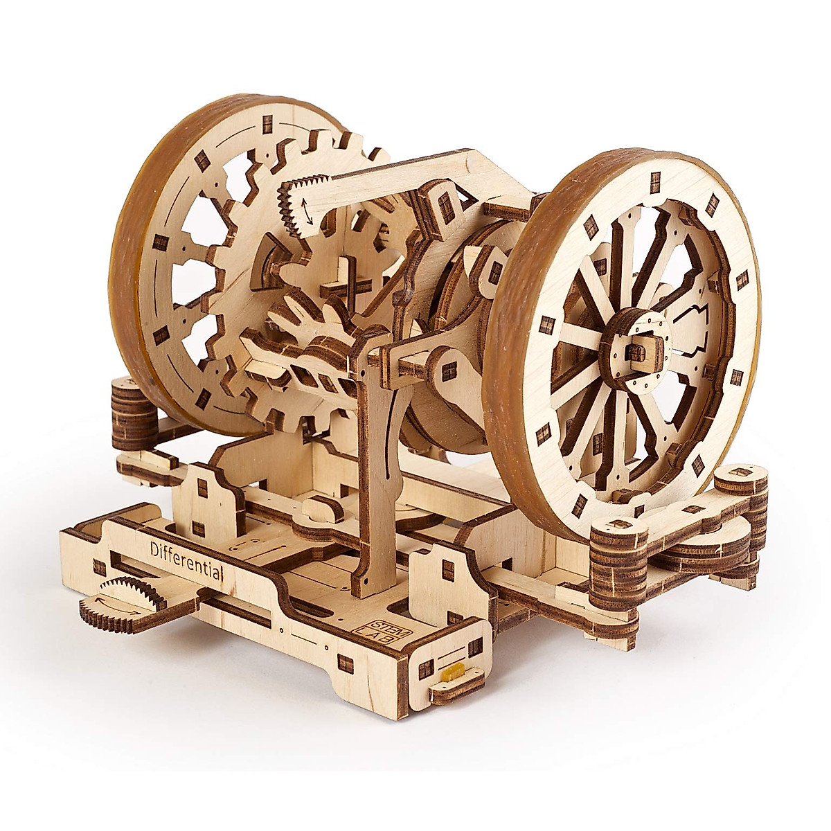 UGEARS STEM Differential Model Kit - Creative Wooden Model Kits for Adults, Teens and Children - DIY Mechanical Science Kit for Self Assembly - Unique Educational and Engineering 3D Puzzles with App