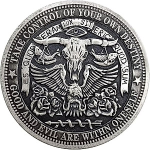 Egyptian Myth Azrael Anubis Werewolf Hobo Coin, Ancient Coins Silver Collection Challenge Coin