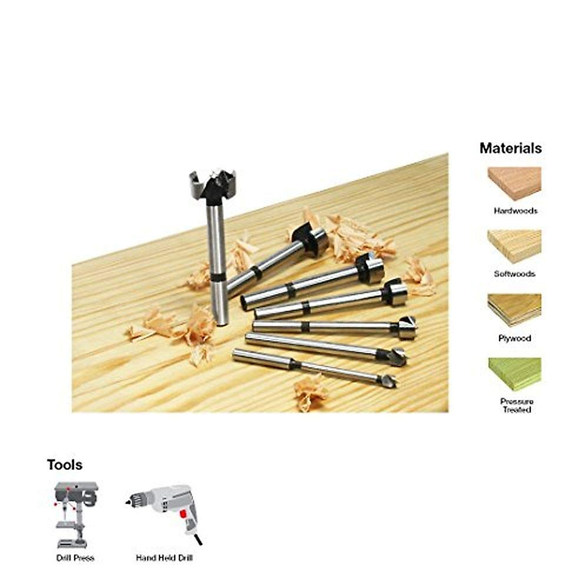 Freud PB-107B 7Pc Prec. SHR Serr EDG Fstnr Bit Set 1/4in to 1in