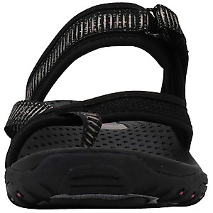 Skechers Women's Reggae-Seize The Day Sport Sandal Black/Fuchsia 6.5