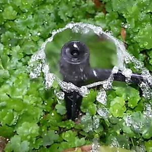 Qixivcom 60 Pack Adjustable Irrigation Drippers Drip Emitters Micro Spray for 4/7mm Drip Tube 360 Degree Full Circle Pattern Water Flow Drip Irrigation System Drip Emitters for Herbs Garden Vegetable