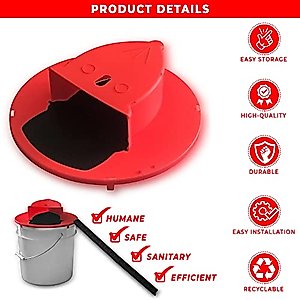 Bucket Lid Flip N Slide Humane Self-Resetting Mouse Trap