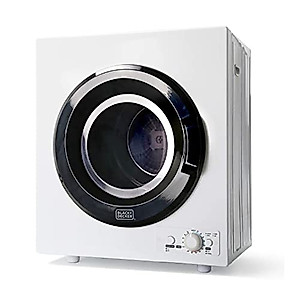 Portable Laundry Washing Machine by BLACK+DECKER, Compact Pulsator Washer for Clothes.9 Cubic ft. Tub, White, BPWM09W & BLACK+DECKER BCED26 Portable Dryer, Small, 4 Modes, White