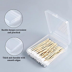 Tucnoeu 3PCS Cotton Swab Box,Portable Travel Cotton Pad Holder Travel Cotton Swab Holder Flosser Dispenser for Cotton Rounds, Swabs, Floss