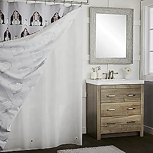 SKL Home by Saturday Knight Ltd. Frosted Shower Curtain Liner, 70x72, 4 Gauge