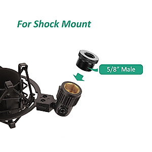 Mic Stand Adapter 5/8 Female to 3/8 Male and 3/8 Female to 5/8 Male Screw Thread Adapter for Tripod Stand Mic Mount ect 8 Pack by Rigych