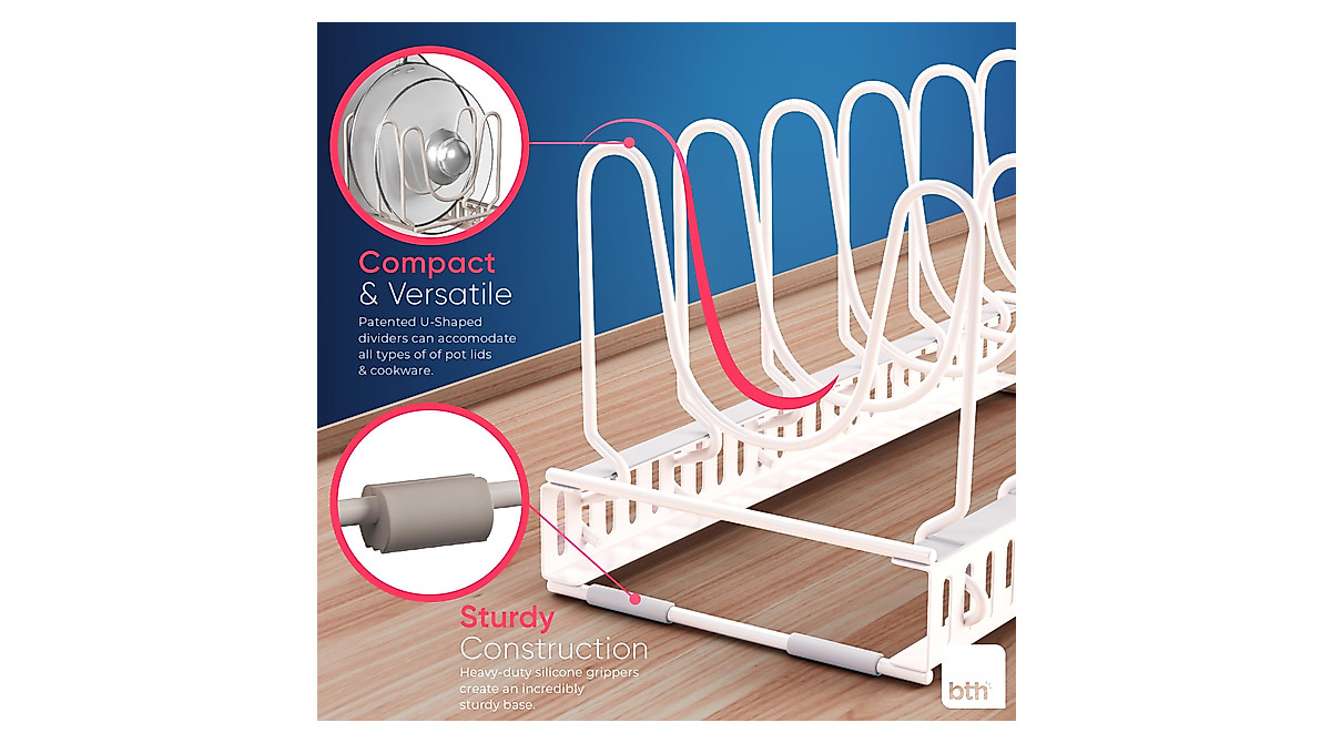 Better Things Home Expandable Pan and Lid Organizer