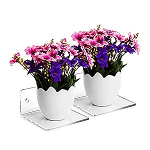 Floating Shelves Acrylic Shelves Clear Acrylic Floating Shelf Set of 3 Wall Mount-Doll Display Stand