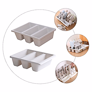 Cabilock 2pcs Storage Shoe Tray Entrance Shoe Rack Shoe Storage Rack Shoe Organizer for Entryway Shoes Organizer Rack Front Door Shoe Rack Plastic Shoes Holder Slippers Finishing Tray