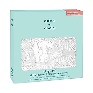 aden + anais Silky Soft 100% Viscose from Bamboo Baby Blanket, Crib Bedding for Newborn Baby and Toddler, Nursery Blanket for Boys and Girls, Culture Club Animal Kingdom