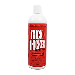 Chris Christensen Thick N Thicker Response Foaming Protein Dog Conditioner, Groom Like a Professional, Locks in Thickness & Adds 400x The Volume, Pro-Vitamin Formula, All Coat Types, Made in USA, 16 oz