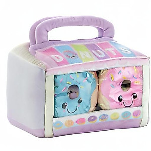 iscream Play with Your Food! Box of Donuts Fleece Play Pillow Set with Embroidered Accents