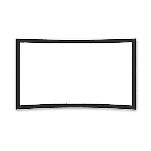 VIBY 4K 16:9 White Woven Acoustic Transparent Customize 3D Curved Fixed Frame Projector Screen for Home Cinema Projection Screen (Size : 92 inch)
