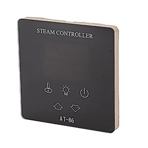 Okuyonic Touch Screen Temperature Controller, Time Setting ABS Touch Screen Temperature Controller Switch Key Time Display for Steam Engine