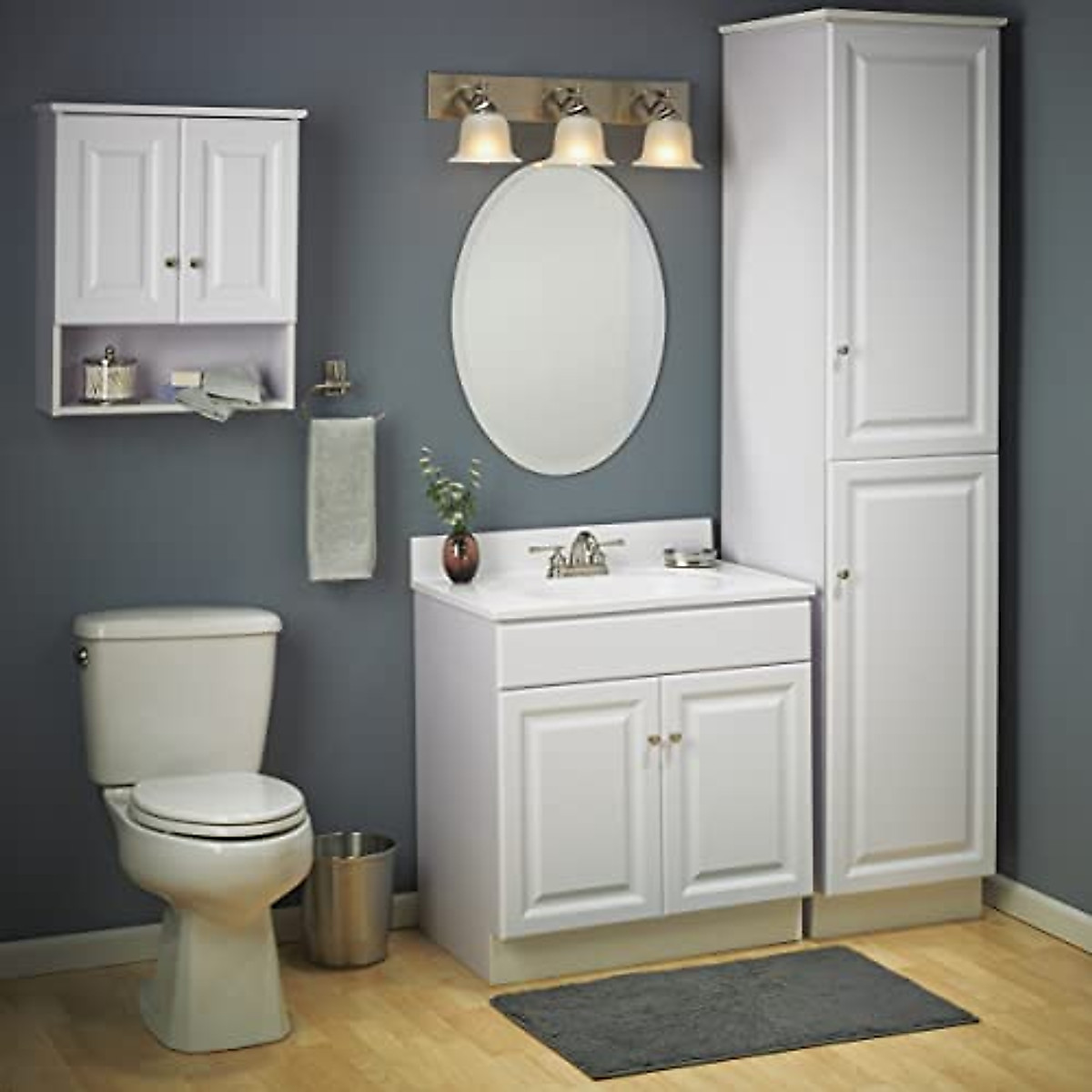 Design House Wyndham Unassembled Bathroom Vanity Cabinet Without Top, 24 in, White