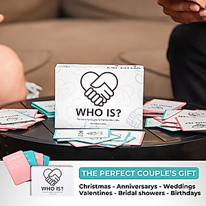 The Couples Company LLC | Who Is? Card Game | 180 Unique Cards | Perfect for Date Night & Parties | Prove Who Knows Who Best | Made for 2-12 Players