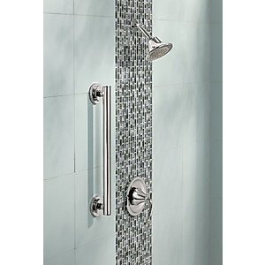 Moen YG0712CH Bathroom Safety 12-Inch Stainless Steel Modern Bathroom Grab Bar, Chrome