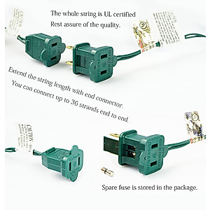 BOHON Halloween String Lights 50 LEDs Orange Lights UL Certified Christmas Lights Green Wire Halloween Lights Plug-in for Indoor Outdoor Halloween Decorations Thanksgiving Tree Carnival Decor