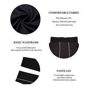 Lanbaosi Boys & Girls Sports Thermal Compression Base Layer Legging/Tights, Black, 7