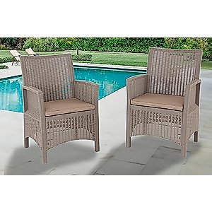 yoyomax 2 Pieces Outdoor Patio Furniture Set, Black