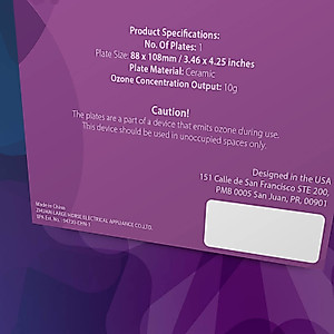 HOME SANITIZER SOLUTIONS Ceramic Ozone Plate Replacement for Commercial Ozone Generator 10,000mg/h - Increased Usage Hours