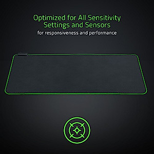 Razer Goliathus Extended Chroma Gaming Mousepad: Customizable Chroma RGB Lighting - Soft, Cloth Material - Balanced Control & Speed - Non-Slip Rubber Base - Classic Black