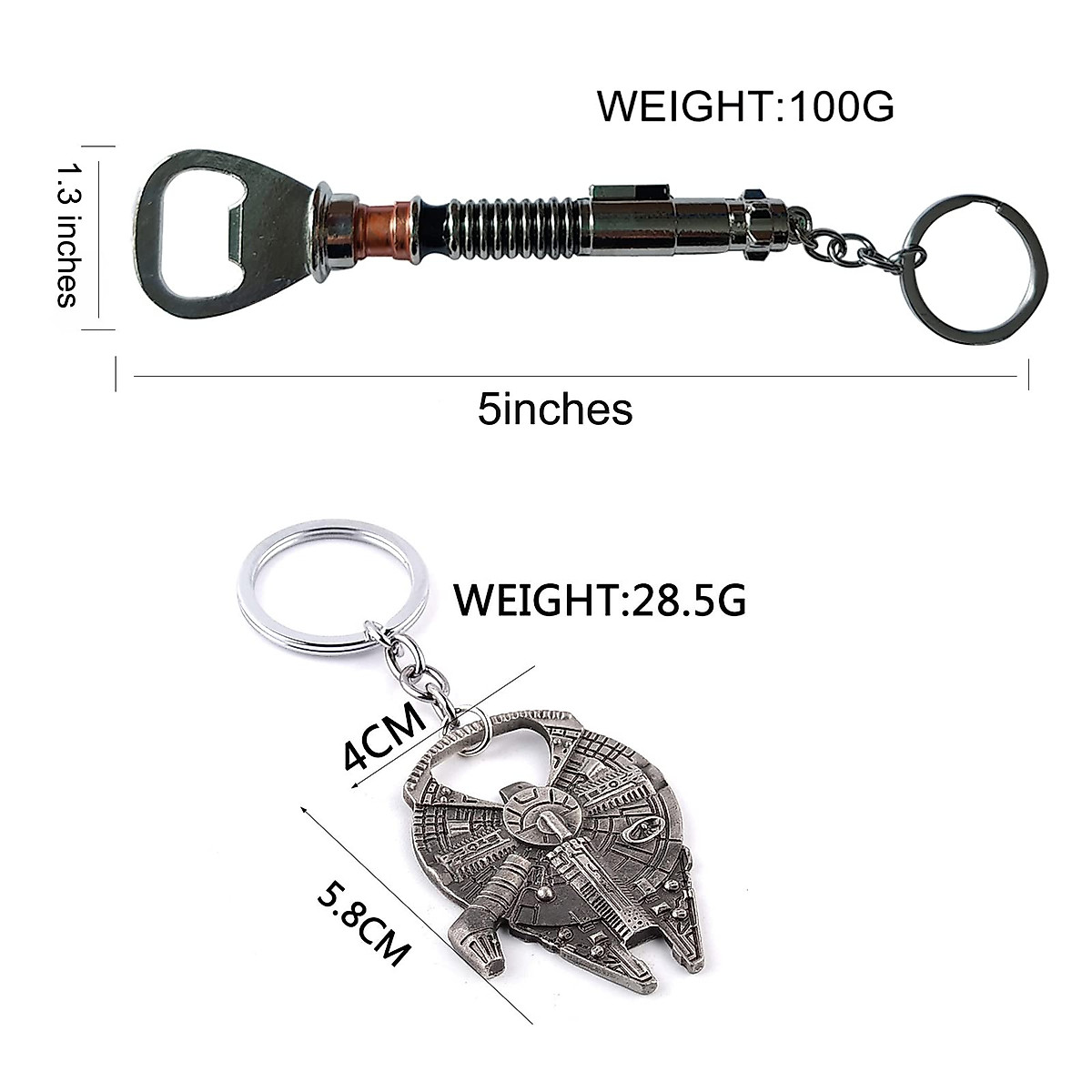 Bottle Opener keychain - 2PCS Kawphaqu Durable Metal Beer Bottle Openerbeer & keychain Bottle Opener, Portable Outdoor Bar Restaurant Beer Beverage Gifts for Men, Husband, Dad, Boyfriend