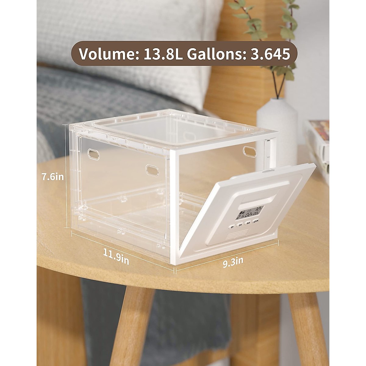 Time Lock Box for Medication, Phone Jail Lock Box with Timer, Timed Locking Container for Snacks Kitchen Food Safe
