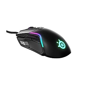 SteelSeries Rival 5 Gaming Mouse with PrismSync RGB Lighting and 9 Programmable Buttons � FPS, MOBA, MMO, Battle Royale � 18,000 CPI TrueMove Air Optical Sensor - Black (Renewed)