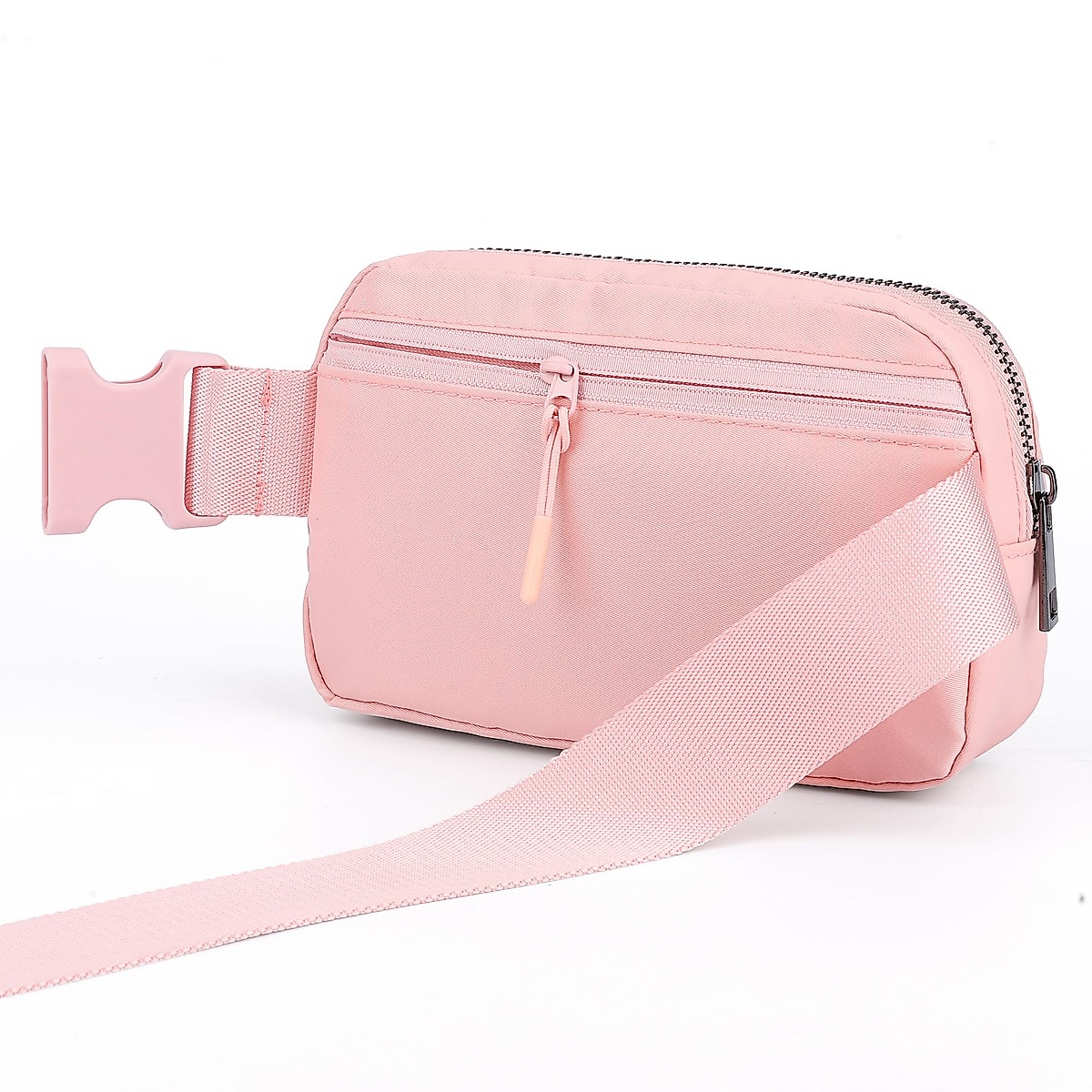 ZPN Mini Fanny Pack Pink Belt Bag for Women and Men, Fashionable Waterproof Waist Pack with Adjustable Strap for Traveling, Hiking, Jogging, Cycling