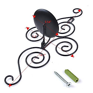 Wall Sconces Set of Two, Candle Holder Elegant Swirling Iron Wall Decor Hanging Sconce for Living Room Indoor Christmas Decoration, Weddings, Event, Black