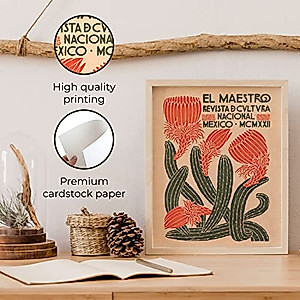 97 Decor Mexican Decor for Home - Vintage Mexican Wall Art, Mexican Art Exhibition Posters, Mexican Culture Picture, Boho Mexican Abstract Paintings for Home Kitchen Bedroom Decoration (8x10 UNFRAMED)