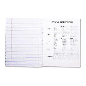 Amazon Basics Wide Ruled Composition Notebook, 100 Sheet, Assorted Marble Colors, 4-Pack