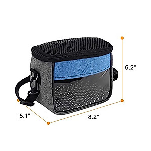 Filhome Guinea Pig Sling Carrier, Hamster Carrier Bag Portable Breathable Outgoing Travel Pouch Bag with Clear Window for Hamster Gerbil Sugar Glider Squirrel Guinea Pig (Size L)