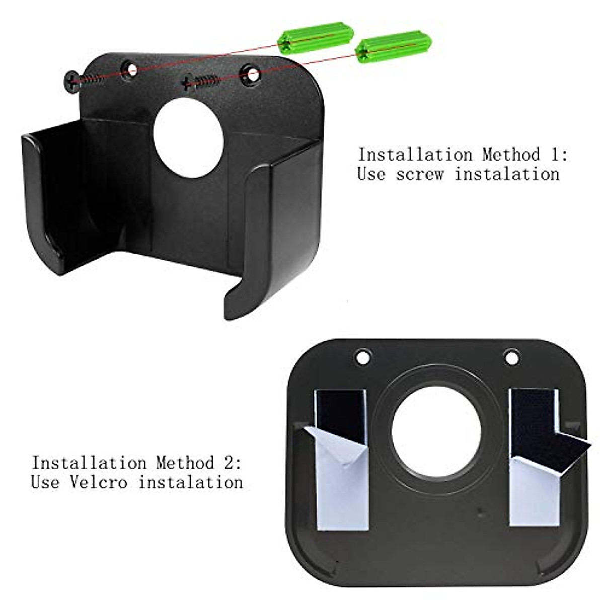 Wall Mount Bracket Holder with Remote Cover Compatible for Apple TV4 4K - Pinowu TV Mount and Siri Remote Protective Case Suitable for Apple TV 4/4K[4th Gen] (Black)