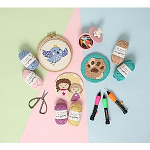 La mia Mini Cottony 20 Skein 100% Cotton Mini Yarn, Total 17.6 Oz Each 0.88 Oz (25g) / 65 Yrds (60m), Light, Dk (V1)