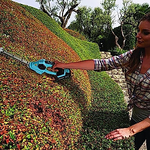 DURATECH 20V Cordless Hedge Trimmer Grass Shears Combo, 2-in-1 Handheld Shrubbery Hedge Trimmer Electric Rechargeable Grass Cutter for Garden - 2.0 Ah Lithium-Ion Battery and Quick Charger Included