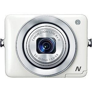 Canon PowerShot N 12.1 MP CMOS Digital Camera with 8x Optical Zoom and 28mm Wide-Angle Lens (White)