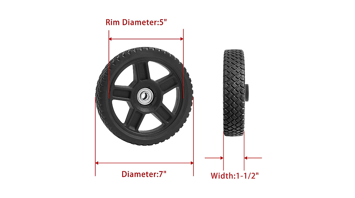 Buy 7-Inch Lawn Mower Wheel Kits - Set of 2