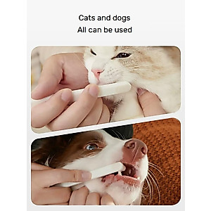 IMAIOWO Dog Toothbrush,Cat Toothbrush,Extra Soft Brush Wires,Pet Toothbrush Toothbrush for Dogs& Cats,Teeth Cleaning,Dental Care,Brushing Kit,3 Pack Kit (White/Green/Pink)