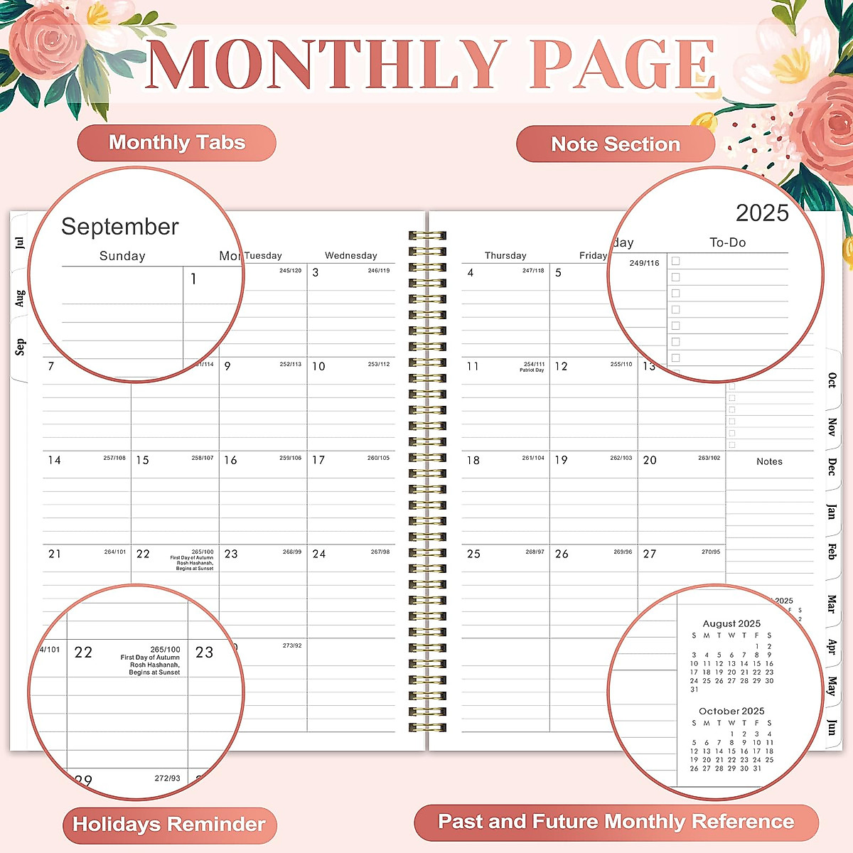 Monthly Planner 2023-2025 - Jul. 2023 - Jun. 2025, Monthly Calendar 2023-2025, 9" x 11", 2 Year Monthly Planner with Monthly Tabs, Flexible Cover,Twin-Wire Binding, Perfect Organizer