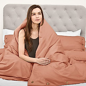 PHF Brick Red Duvet Cover Queen Size, Comfy Lightweight Skin-Friendly Comforter Cover Set with Button Closure, Soft Durable Bedding Collection with 2 Pillowcases for All Season, 90" x 90"