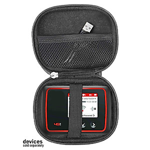 CaseSack Protective Case for Verizon MiFi 6620L Jetpack 4G LTE Mobile Hotspot, Mesh Pocket for Cable, USB and Other Accessories, Detachable Wrist Strap