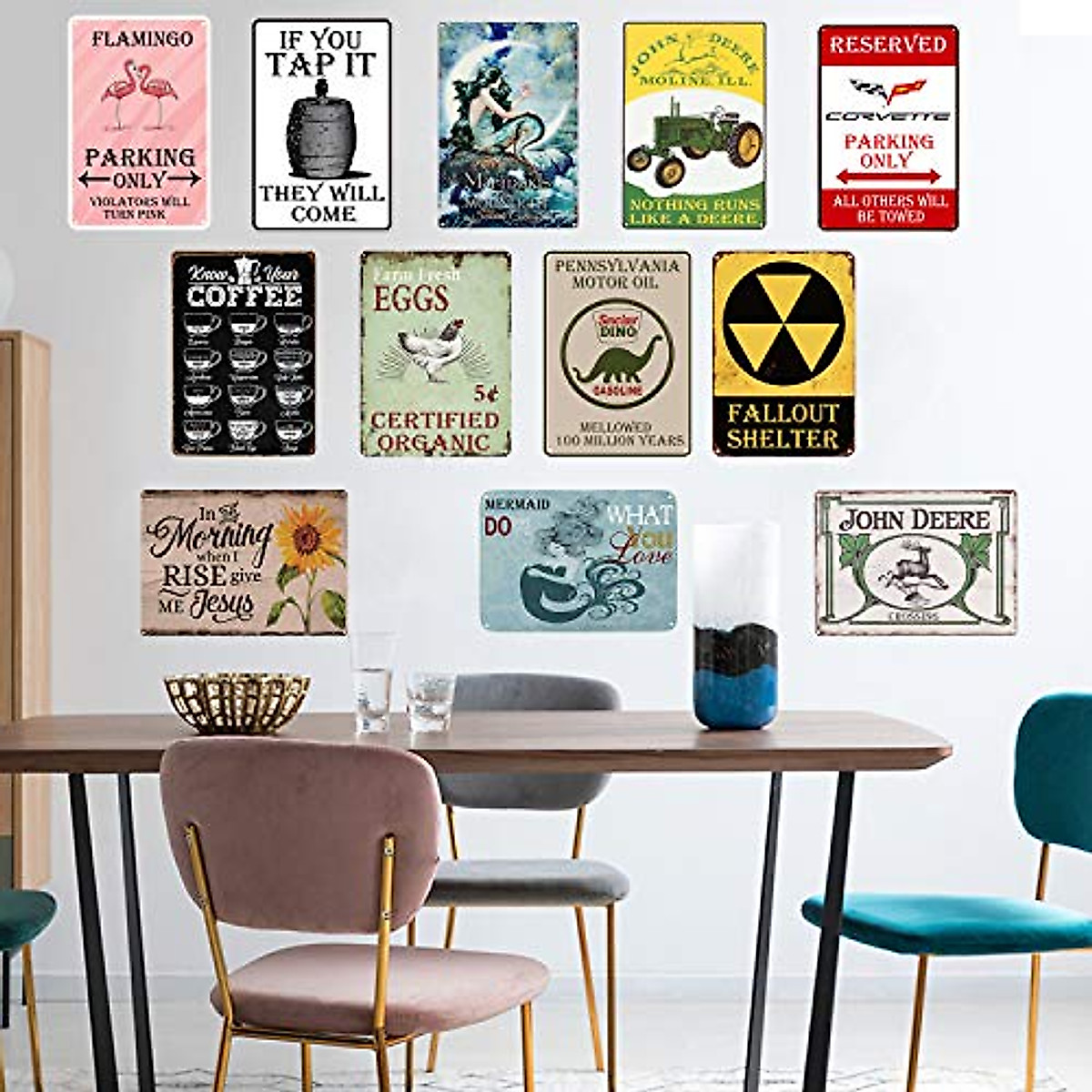 LASMINE Tin Signs in The Morning When I Rise Give Me Jesus Sunflower Bar Country Home Bedroom Creative Wall Restaurant Hang Sign Gift8X12Inch