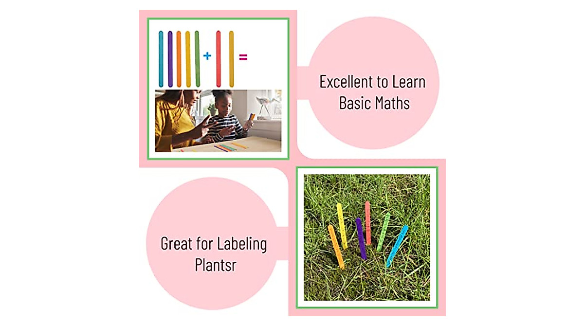 Mr. Pen Colored Popsicle Sticks - 200 Vibrant Craft Sticks for Kids