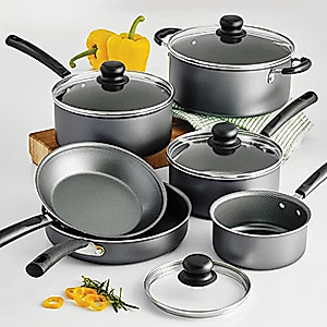 Tramontina PrimaWare 10-Piece Nonstick Cookware Set, Steel Gray by Tramontina