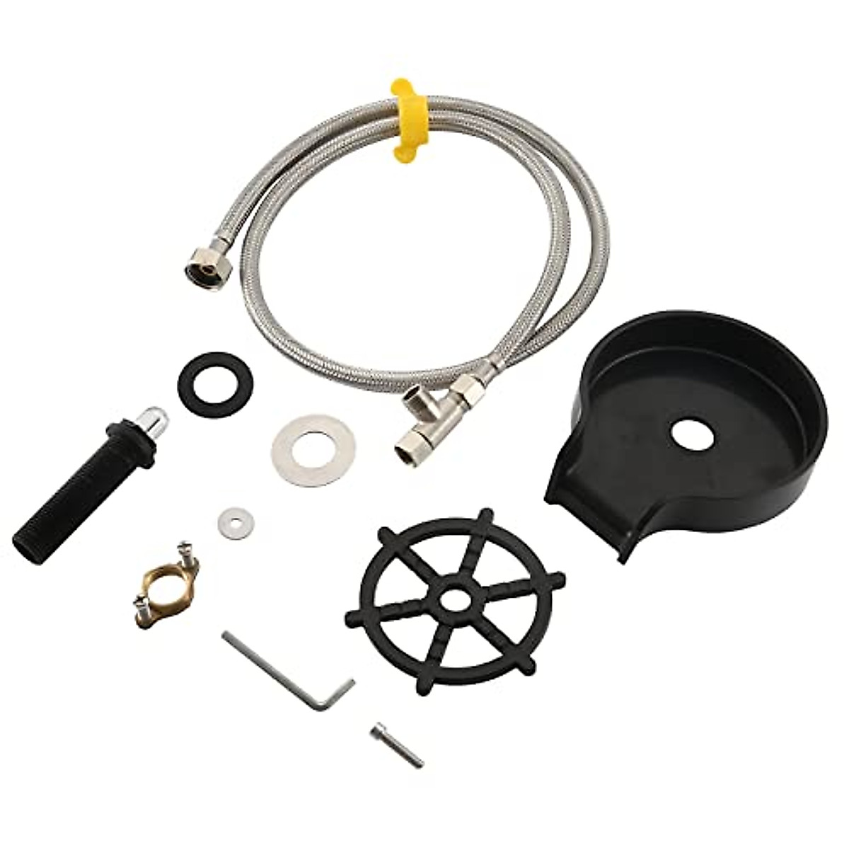 Essbhach Glass Rinser for Kitchen Sink, Faucet Bottle Washer Cleaner, Cup Rinser for Bar Sink, Glass Cleaner SInk Accessories, Black