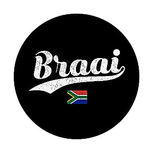 Braai Funny South African Flag BBQ Family PopSockets PopGrip: Swappable Grip for Phones & Tablets