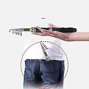 OUKENS Fishing Rods and Accessories Fishing Rod, Small Sea Pole Portable Short Pole Ice Fishing Rod Mini Sea Fishing