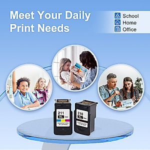 210XL 211XL Combo myCartridge SUPRINT Remanufactured Ink Cartridge Replacement for Canon 210XL 211XL Black Color for PIXMA MX410 IP2700 IP2702 MP240 MP250 MP495 MX340 Printer 210XL 211XL Ink Cartridge